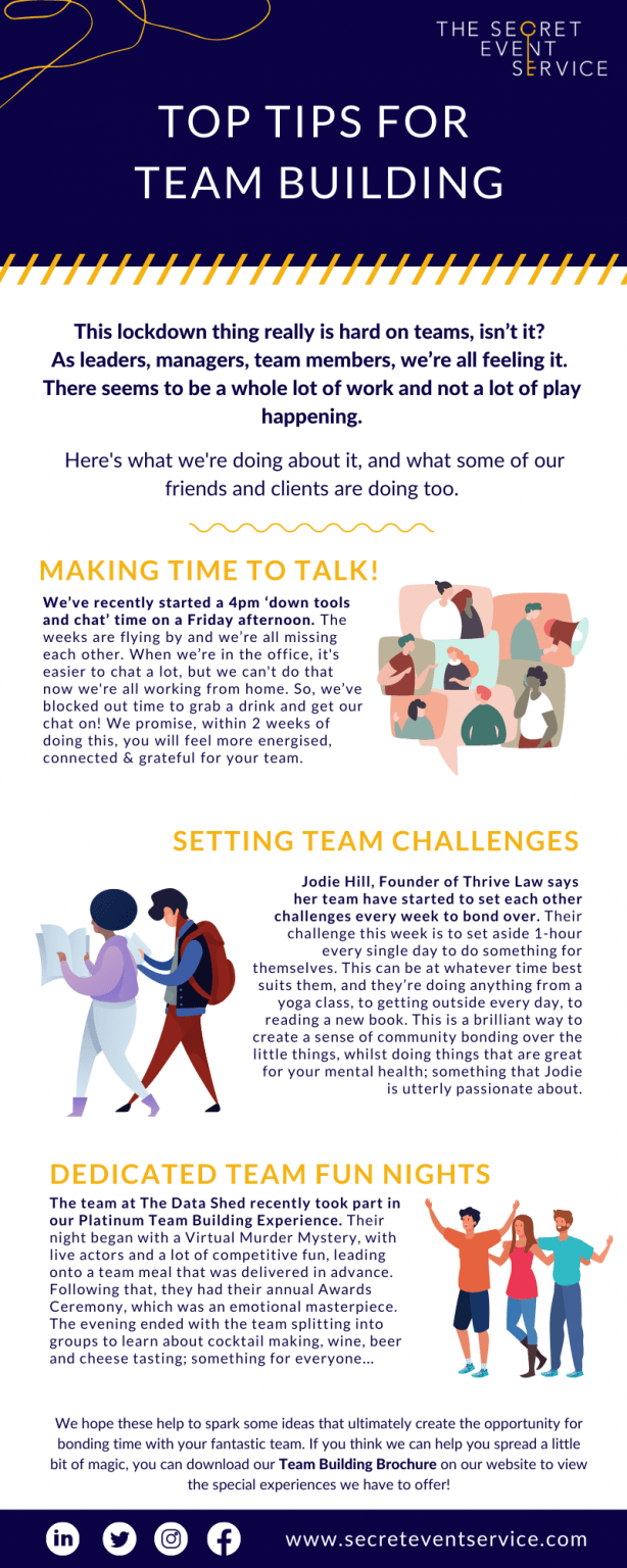 Top Tips for Team Building! - The Secret Event Service